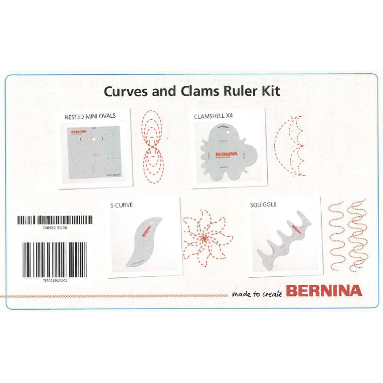 Bernina – Accessory – Curves and Clams Ruler Kit – 4 pcs – My Sewing Room